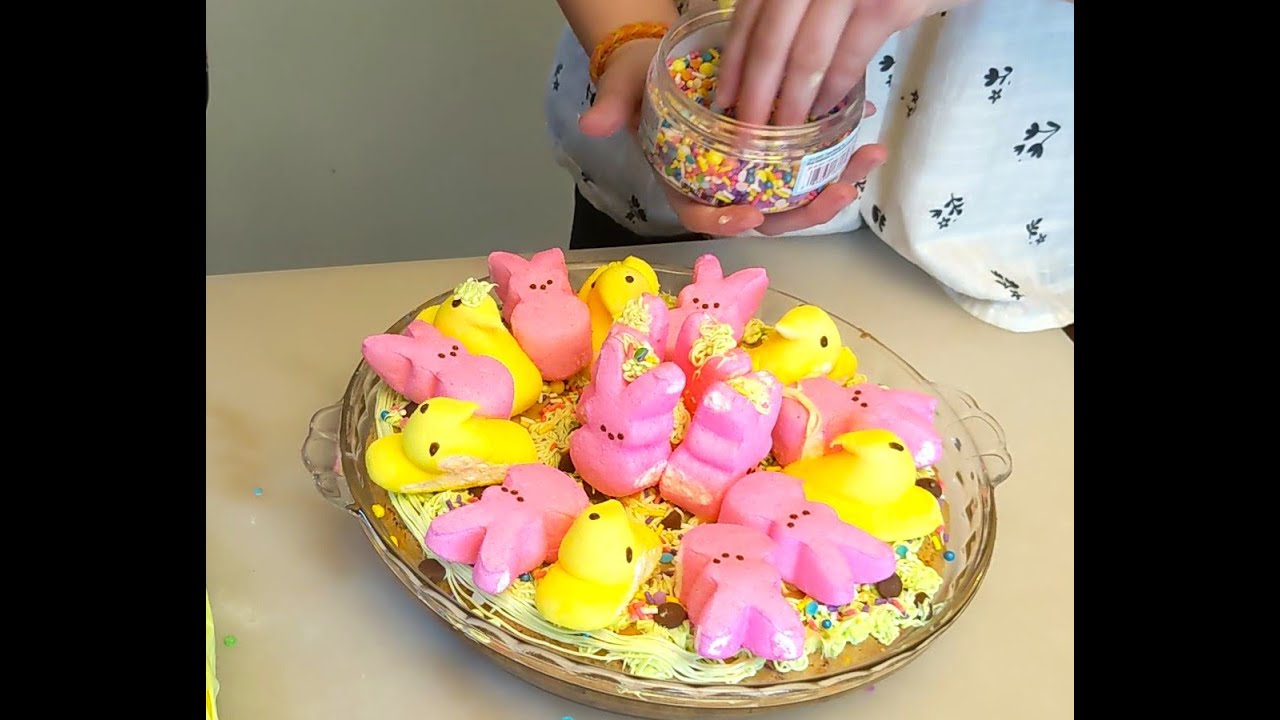 Easy Peeps Pie (that kids can make on their own) - YouTube