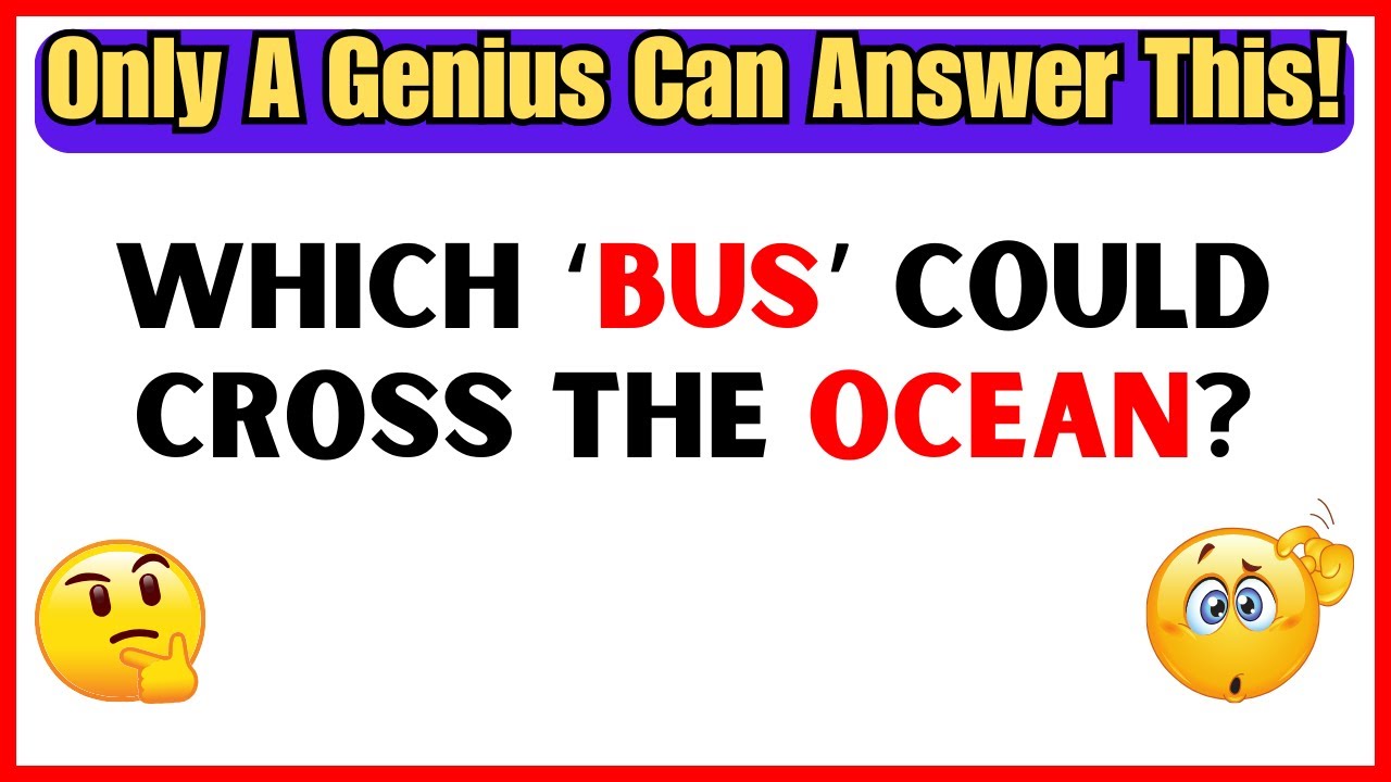ONLY A GENIUS CAN ANSWER THESE 10 TRICKY RIDDLES | Riddles Quiz With ...