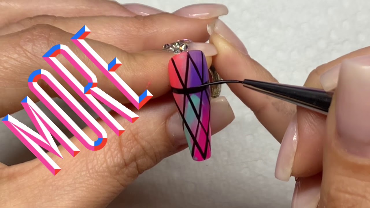 Linework on nails tutorial ! - YouTube