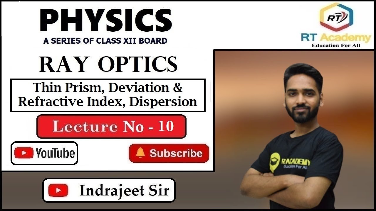 Class 12 | Ray Optics | Thin Prism | Deviation & Refractive Index ...
