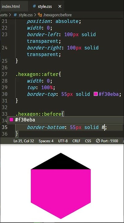 How To Draw A Hexagon Using Css Shorts Youtube