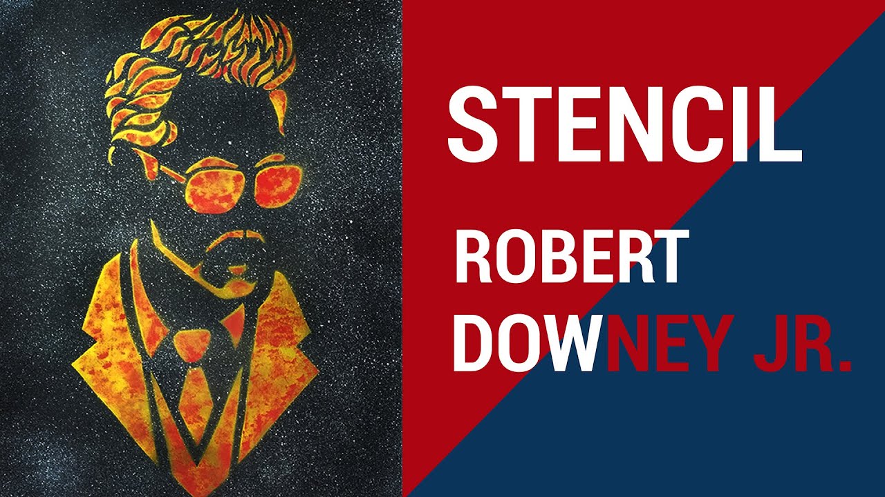 Robert Downey Jr Stencil