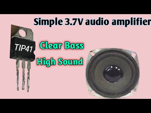 Audio amplifier using Transistor Tip41 - YouTube