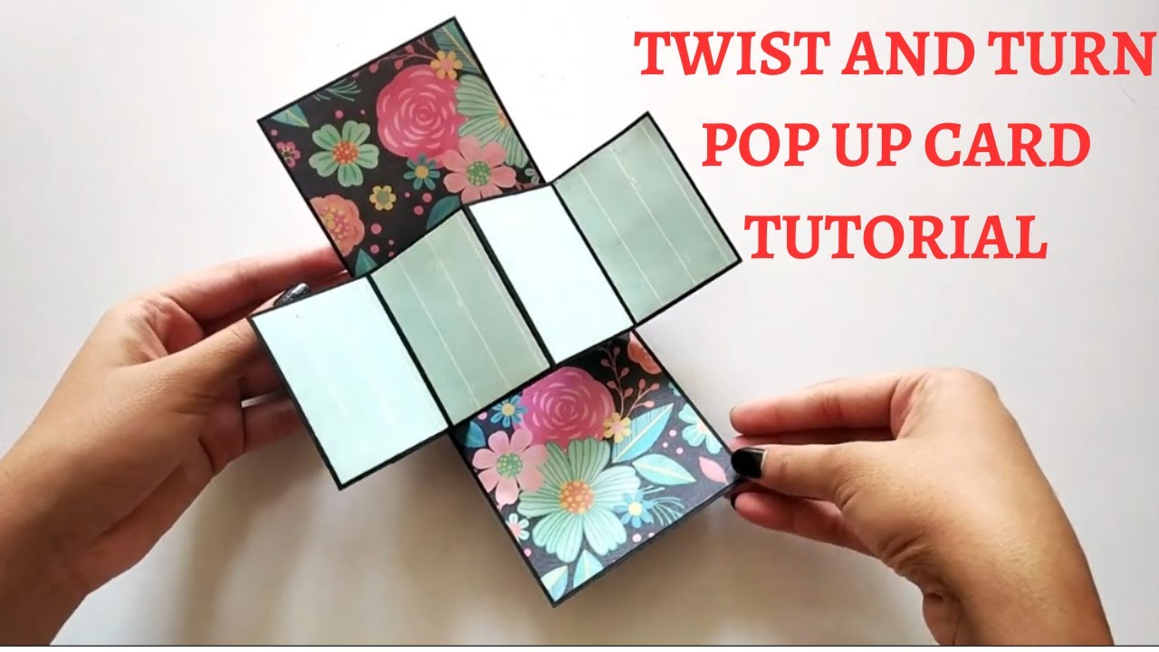 Twist and turn pop up card tutorial| Scrapbook card ideas|DIY card ...