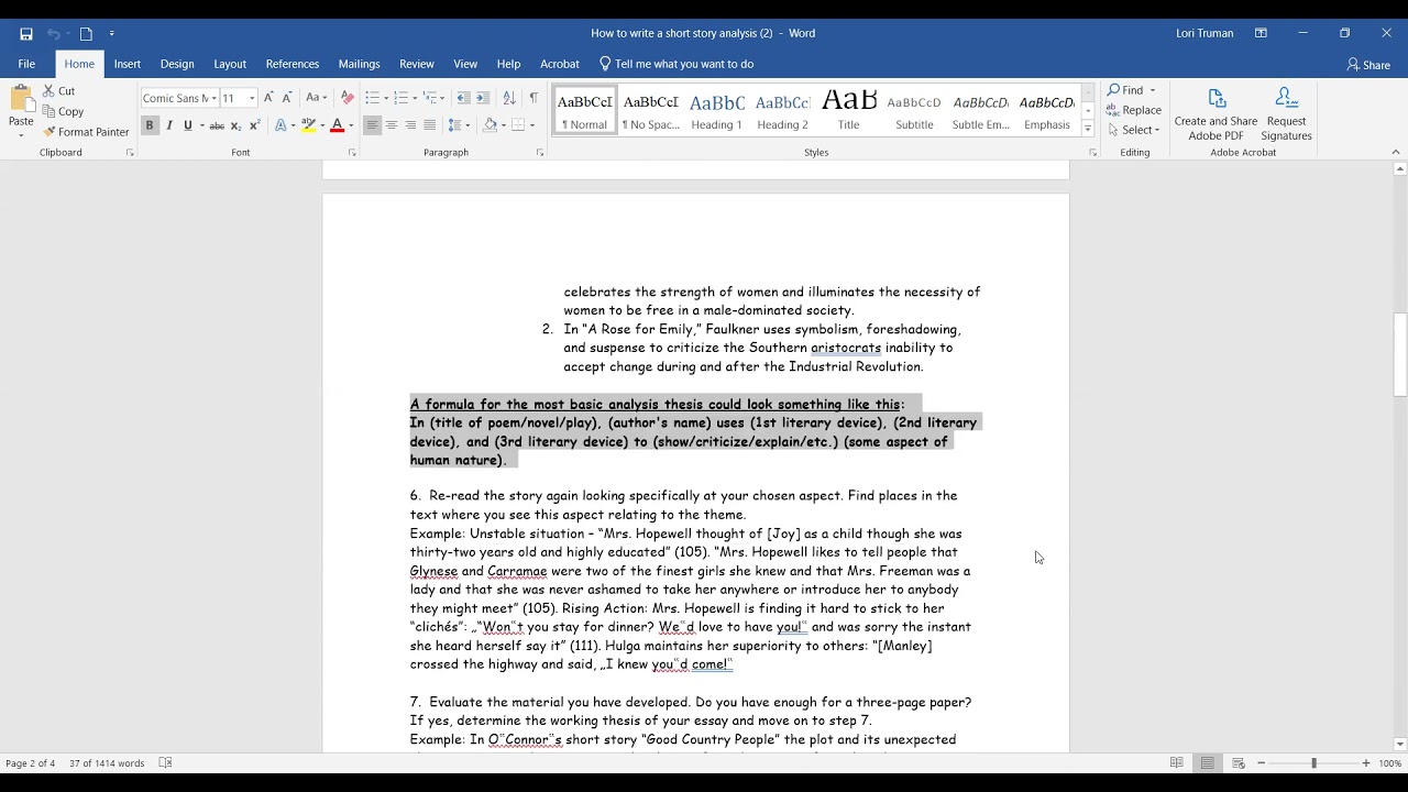 Short Story Analysis Instructions YouTube short-story-analysis-instructions-youtube