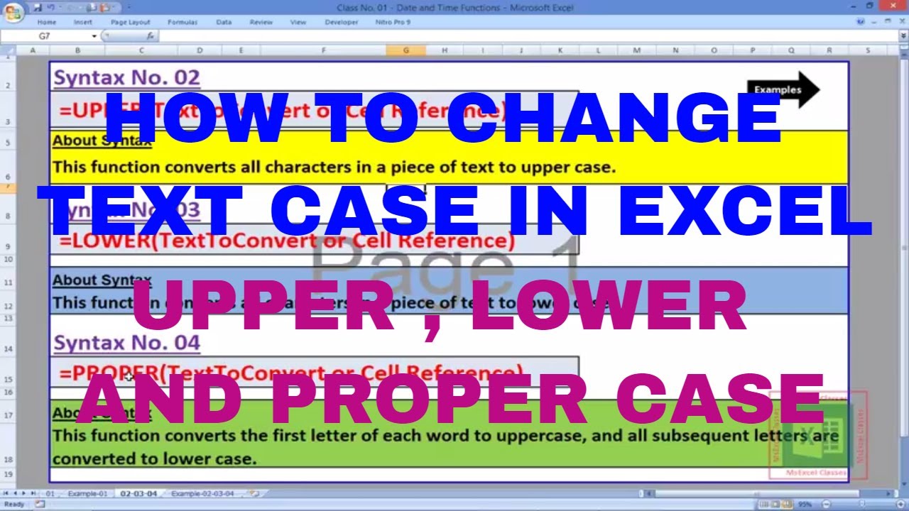 How To Change Text Case In Excel YouTube how-to-change-text-case-in-excel-youtube