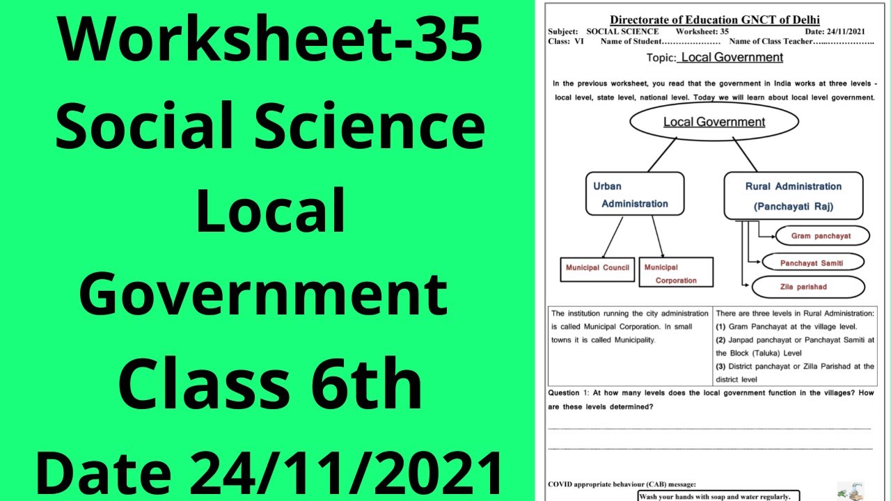 Worksheet 35 sst class 6 English Medium (24/11/21)/worksheet sst class ...