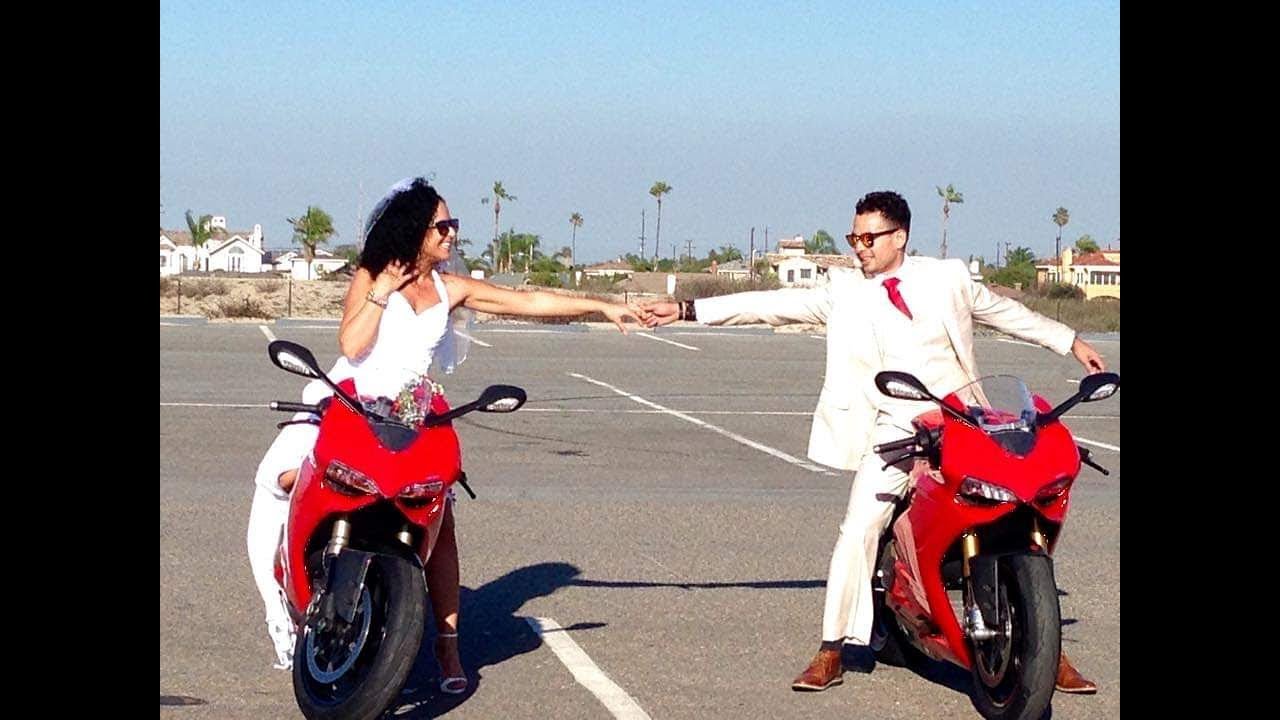 Wedding with motorcycles ducati panigale - YouTube