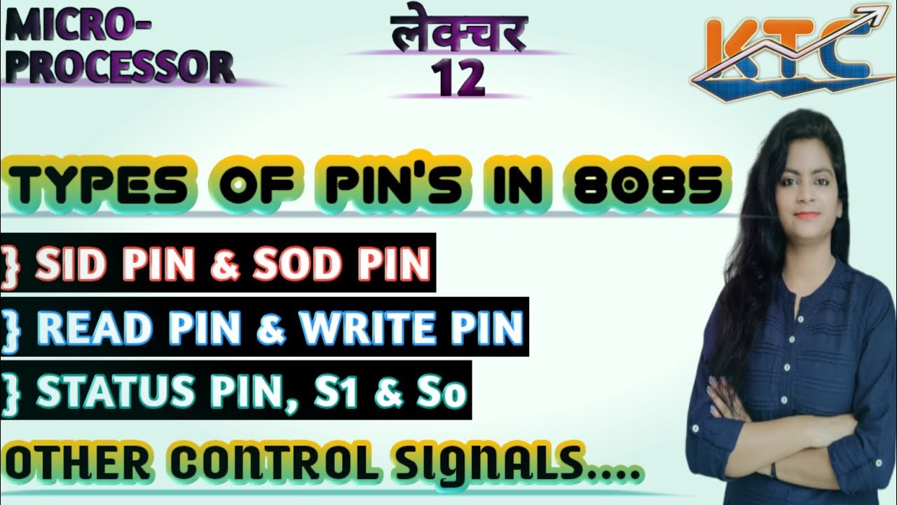 Types of PIN,s in 8085 ||Control Signals|Sid Pin|Sod Pin|Read Pin|Write ...