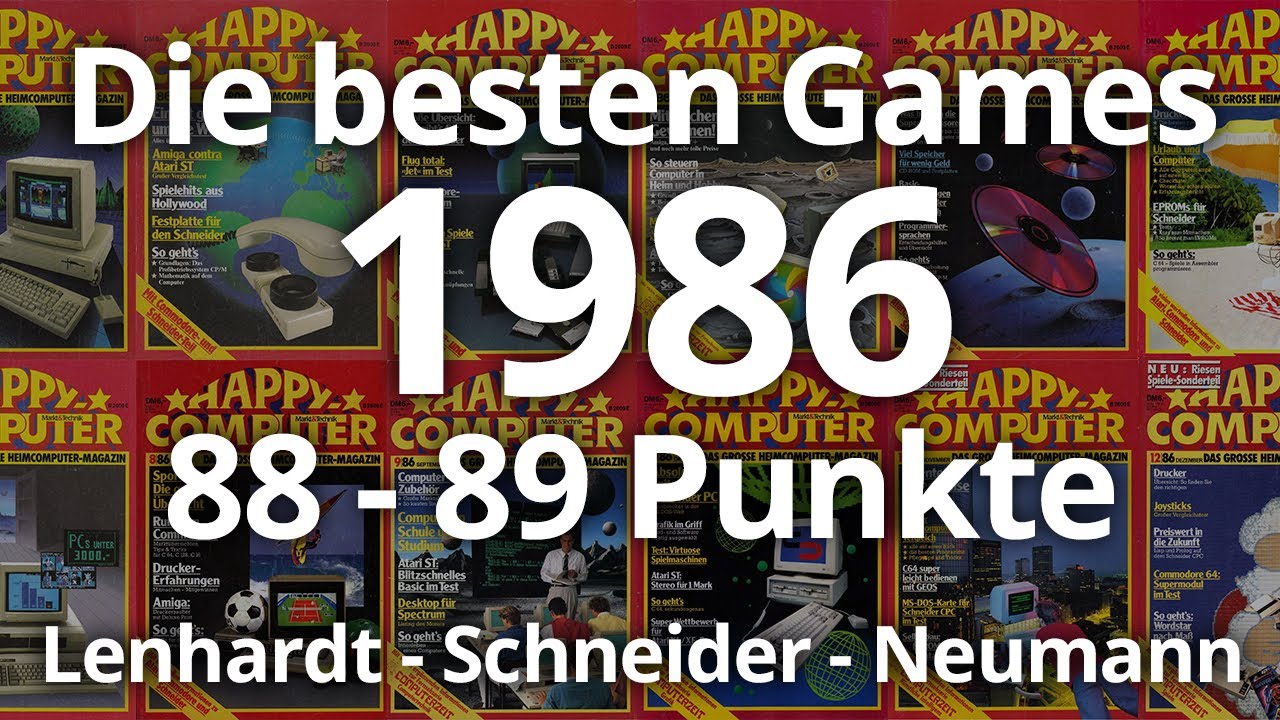 Top Games 1986 (II): Spiele mit Happy Computer-Wertung von 88%+89% (C64 ...