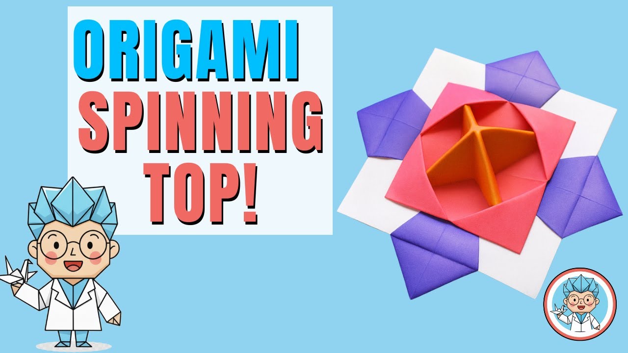 Origami Paper Spinning Top / Trompo de Papel en Origami Tutorial - YouTube
