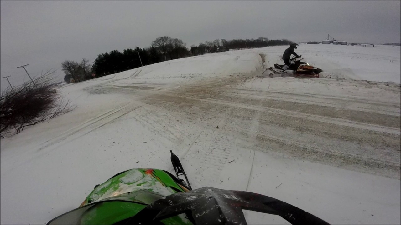 Almost Crashed Snowmobile| Playing in the Snow Drifts!! - YouTube