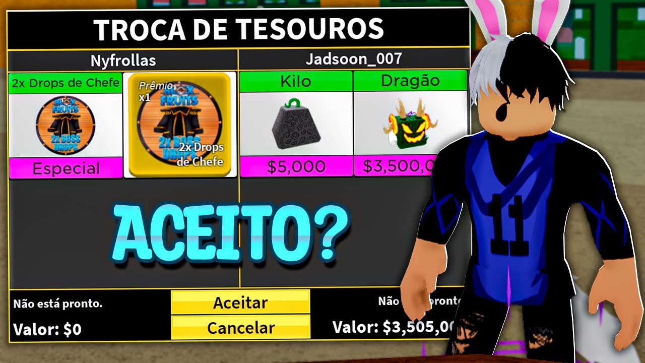 O QUE AS PESSOAS OFERECEM POR 2x CHANCE DE DROP no BLOX FRUITS!! - YouTube