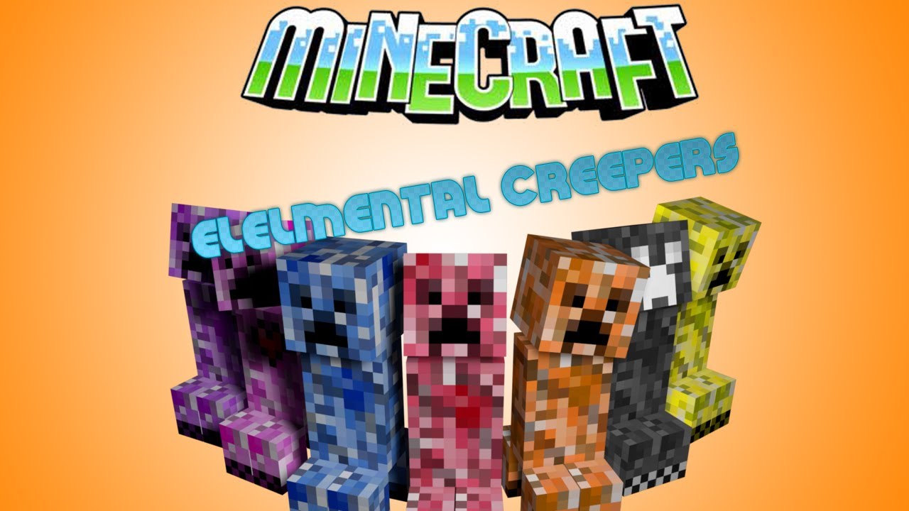 Minecraft Mod: Elemental Creepers 1.3.2 - YouTube