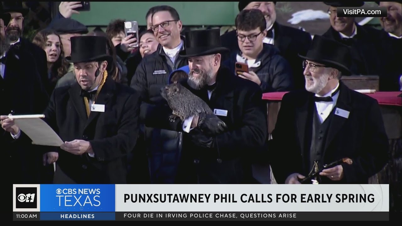 Punxsutawney Phil calls for early spring! - YouTube