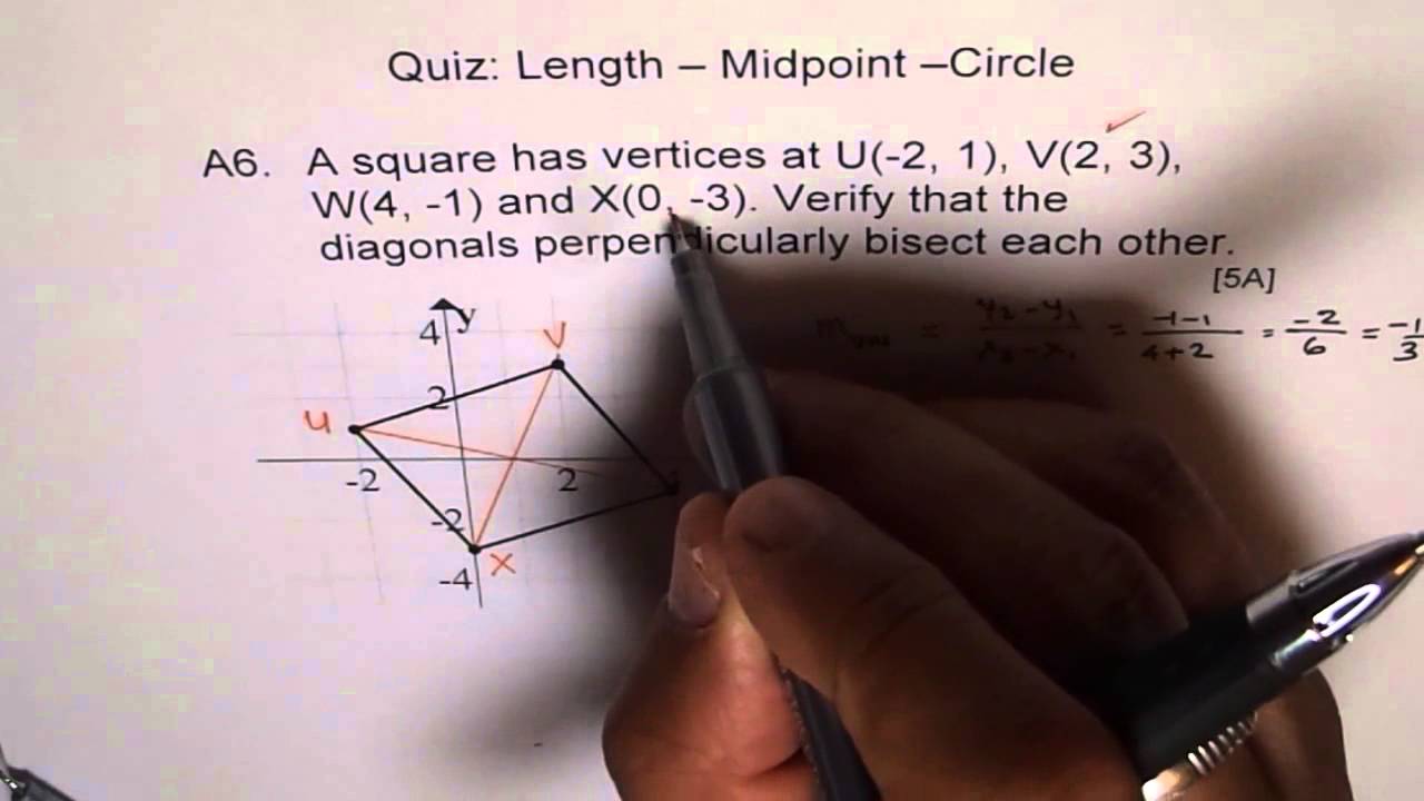 Diagonals of Square Right Bisect A6 - YouTube