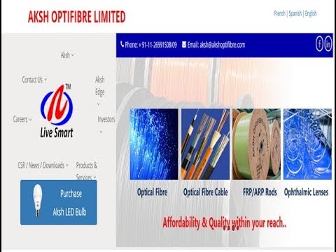 Aksh Optifibre Limited study as on 26 12 2018 - YouTube