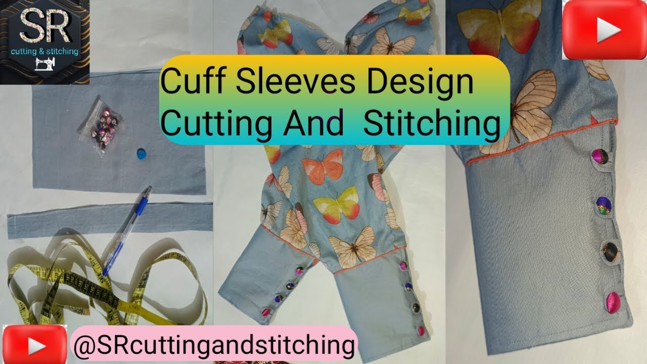 Cuff sleeves design cutting stitching /How to make button cuff Sleeves ...