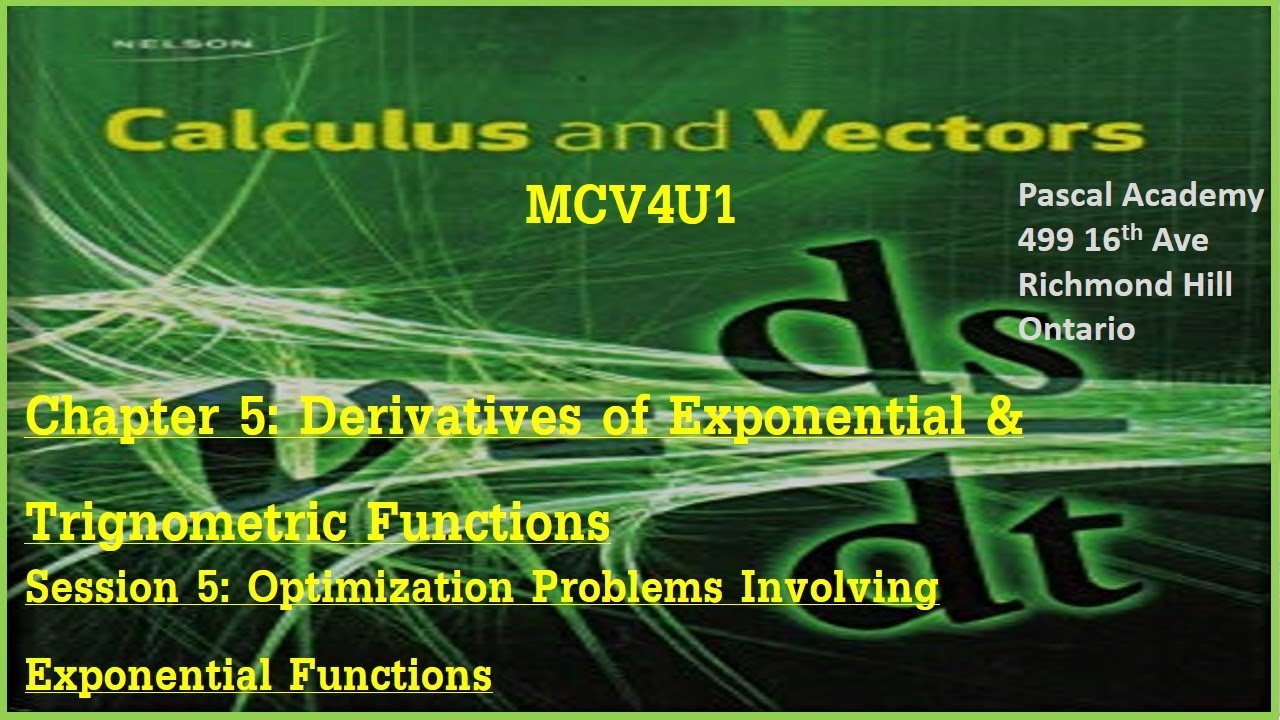 Ch 5 session 5 Exponential & Trigonometric Functions, Derivative of General Exponential Function ...