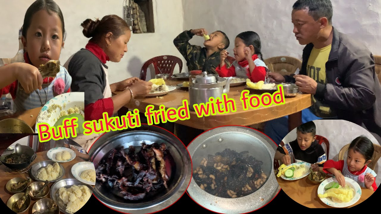 Buff sukuti fried recipe cooking and eating ll deliciousfood ...