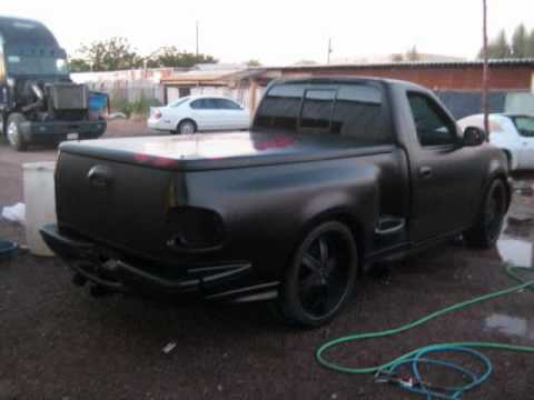 FORD LIGHTNING CUSTOM PAINT MATTE BLACK 2 - YouTube