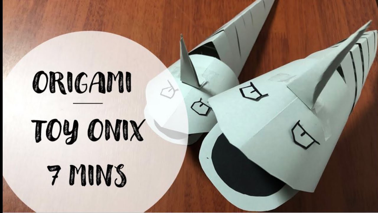 Easy Origami Onix (Paper toy Worm in 7 mins) | How to make a paper worm ...