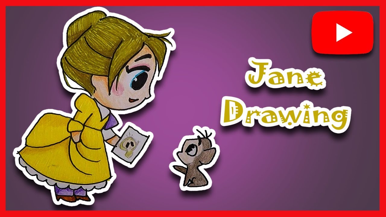 Disney Princess Drawing \ How to draw Jane Cute and Easy Kawaii Chibi ...