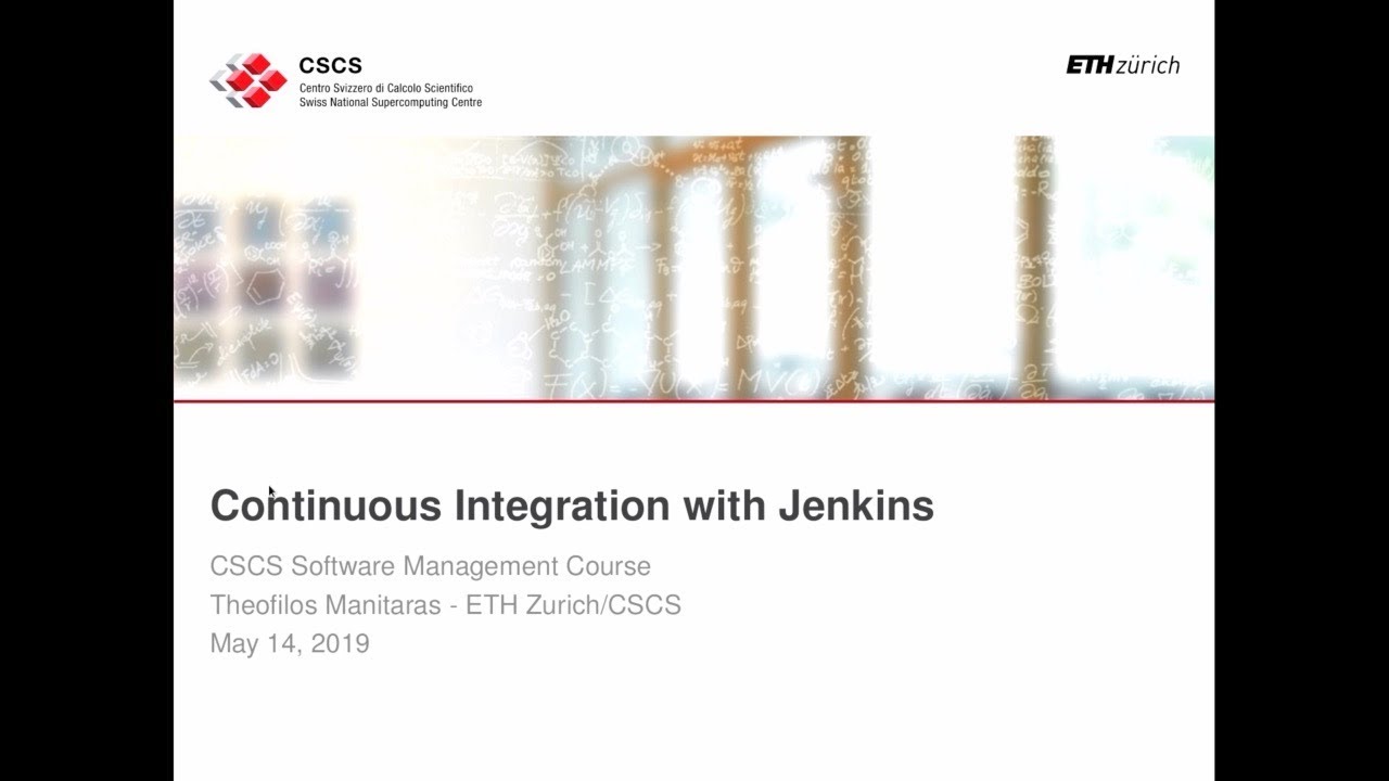 07 Software Management Course, Integration with Jenkins, Manitaras ...