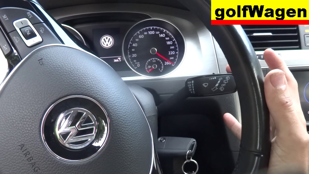 VW Golf 7 wiper to the service position /before change/ - YouTube