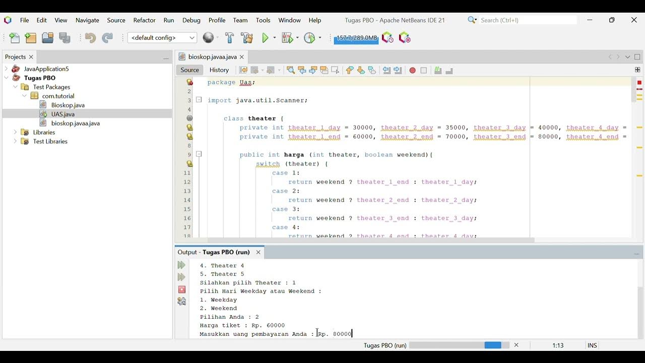 Tugas PBO Apache NetBeans IDE 21 2024 07 17 16 02 51 - YouTube