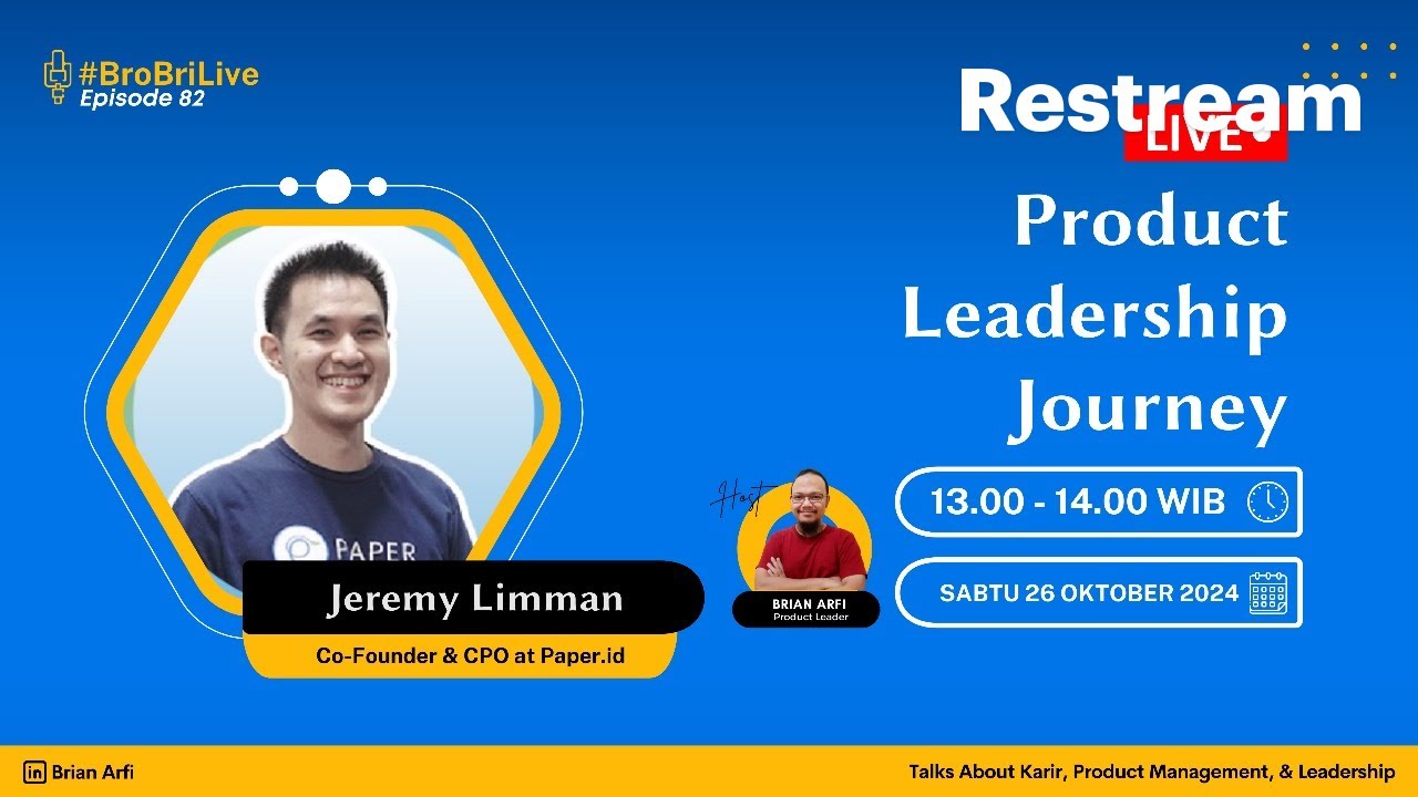 E82 - Product Leadership Journey feat Jeremy Limman CPO Paper.id - YouTube