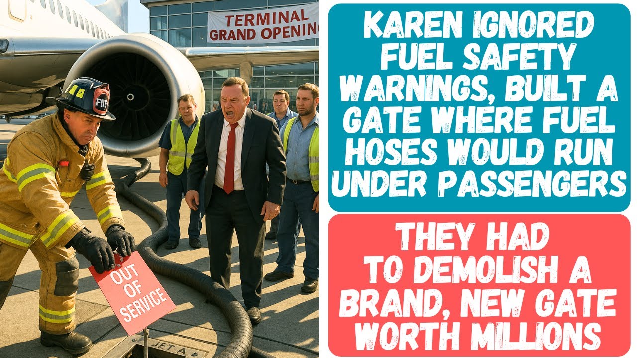 AIRPORT KAREN GOT WARNED A JET FUEL HOSE WOULD RUN UNDER A PLANE, THEY ...