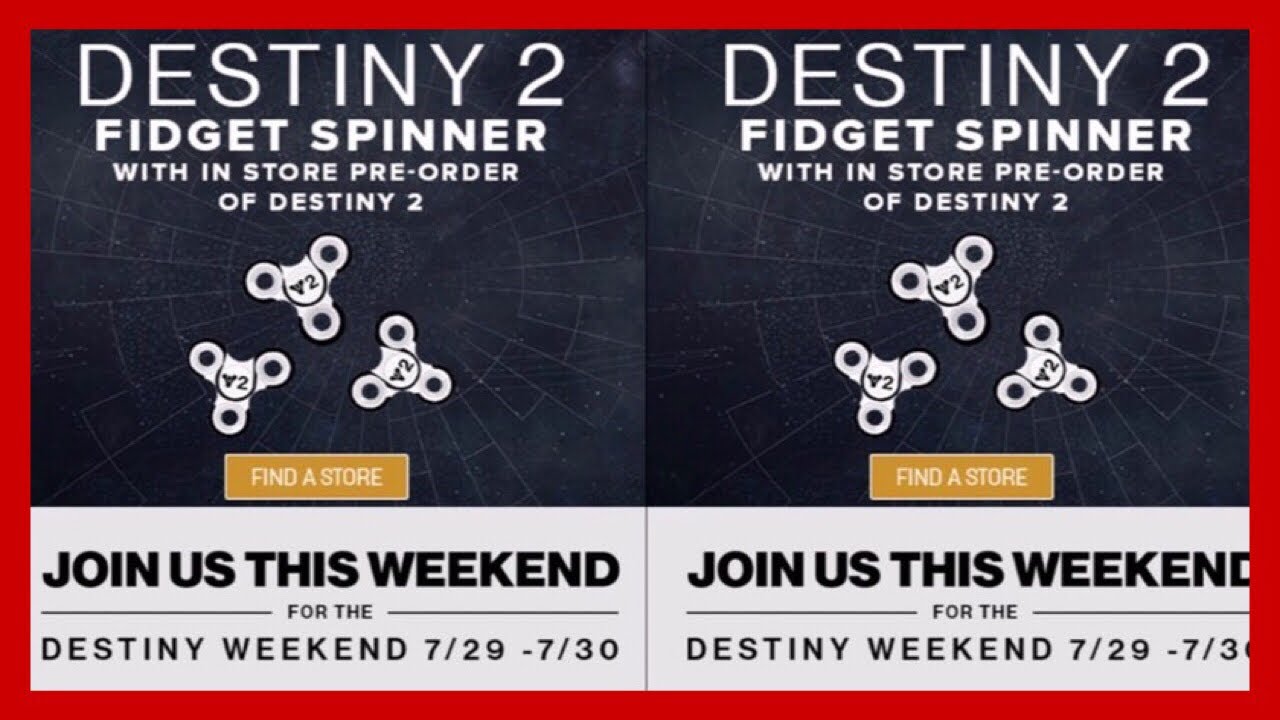 FREE DESTINY 2 FIDGET SPINNER WITH GAMESTOP PRE-ORDER!! - YouTube