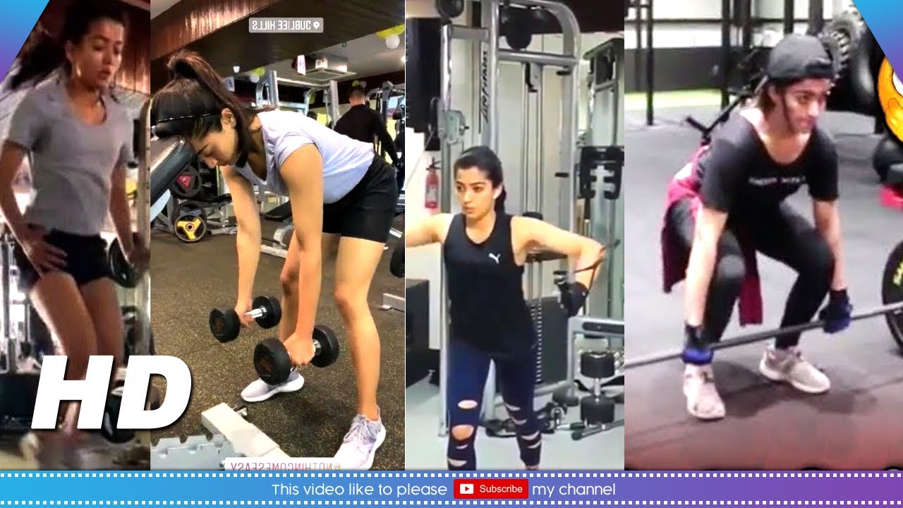 Top Most Rashmika Mandanna Gym workout Fitness video #RashmikaMandanna ...
