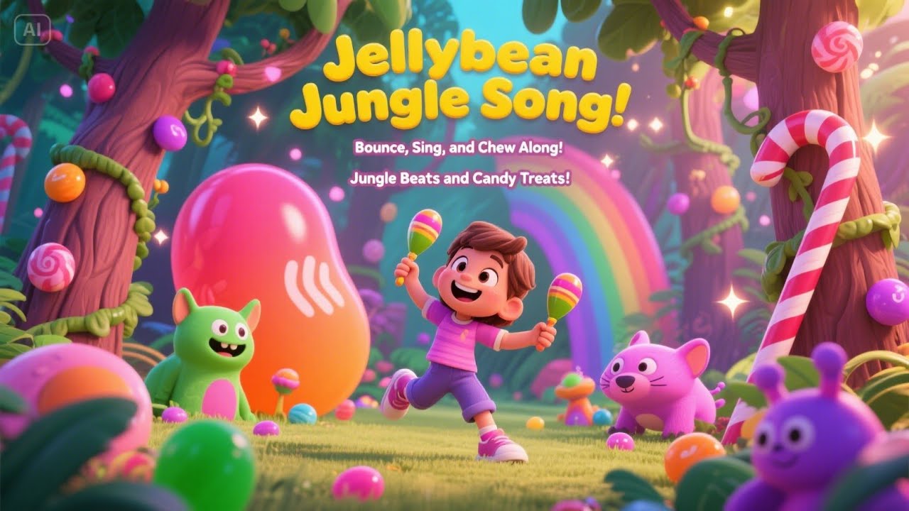 Jellybean Jungle Song | Colorful Kids Rhyme & Animation - YouTube
