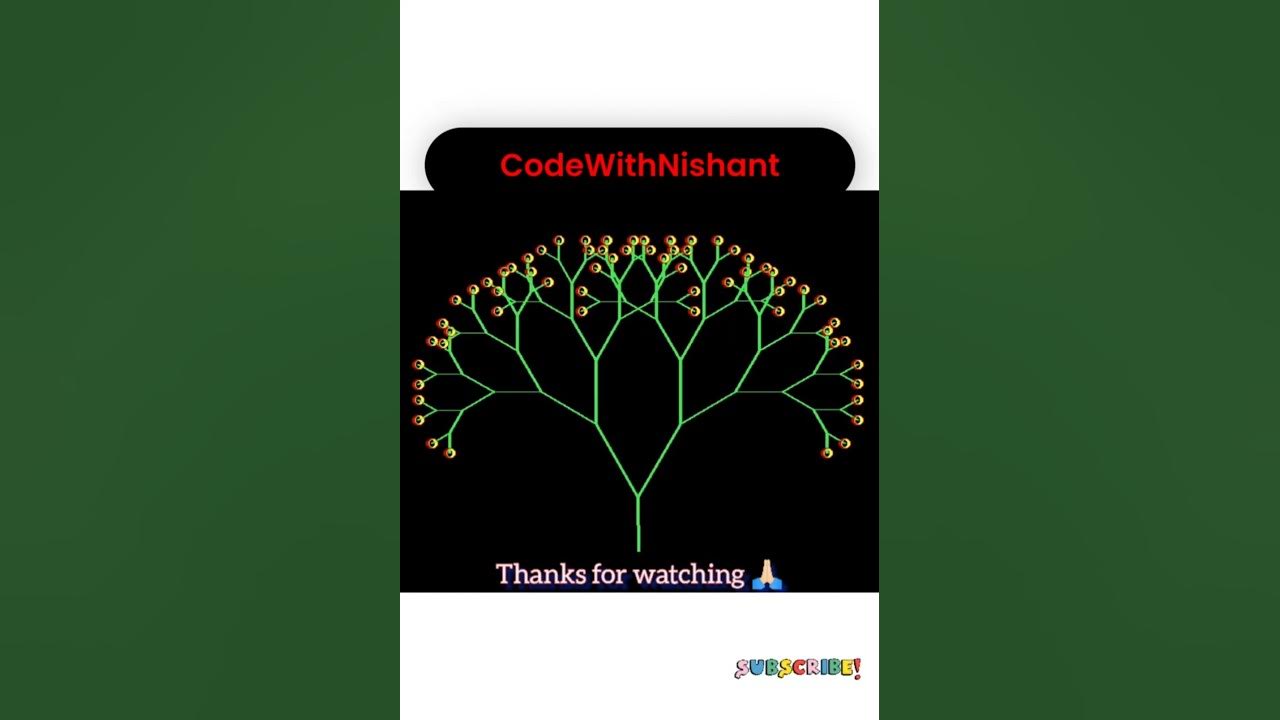 Tree Animation In C++ Programming || Graphics In C++ || 3d Animation 