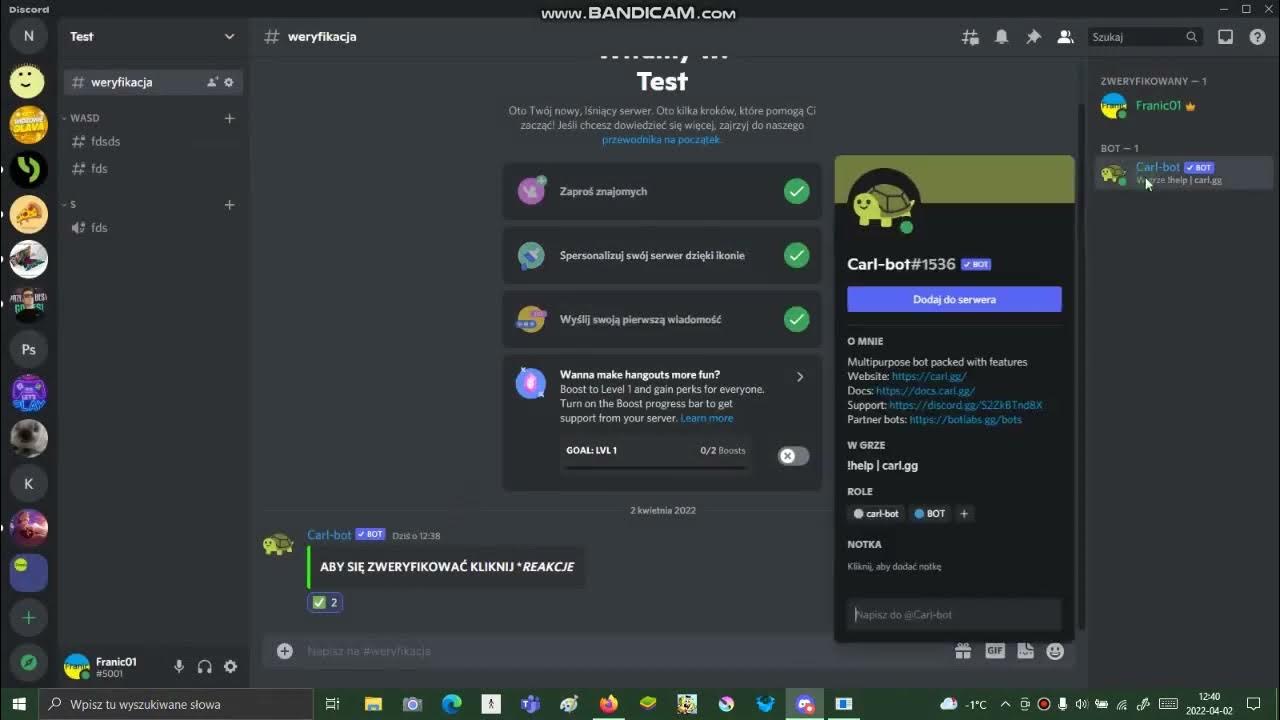 Jak zrobić ładny serwer discord?: Weryfikacja 1/5 - YouTube