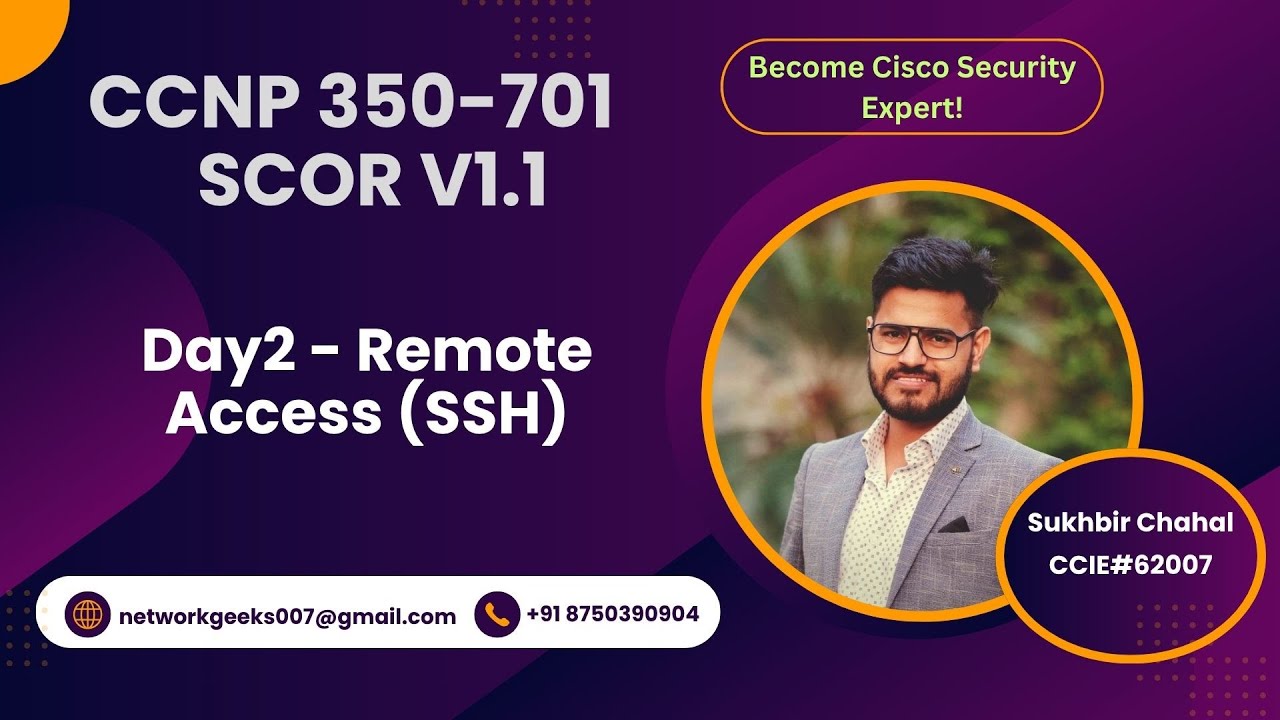 CCNP 350-701 SCOR v1.1 - Day 2 | Security Fundamentals | SSH | - YouTube