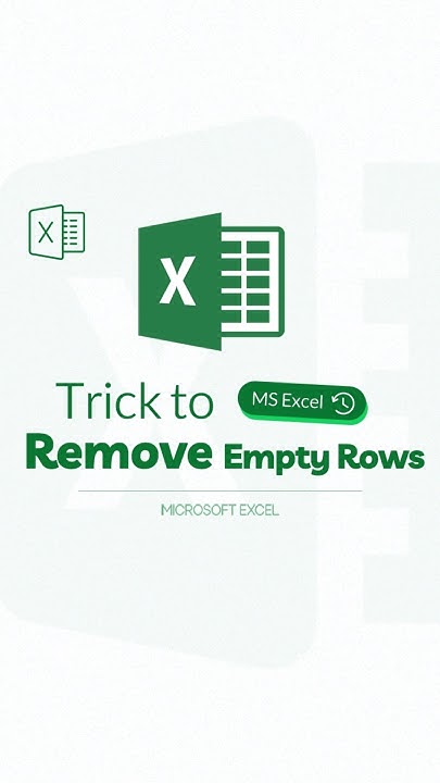Trick to remove empty rows in excel - YouTube