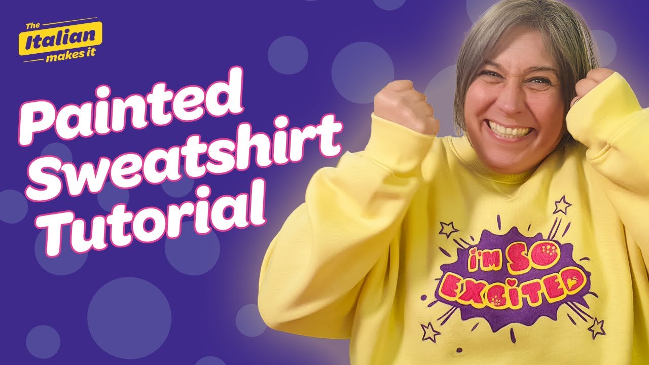 Sweatshirt painting tutorial using my favourite fabric paint - YouTube