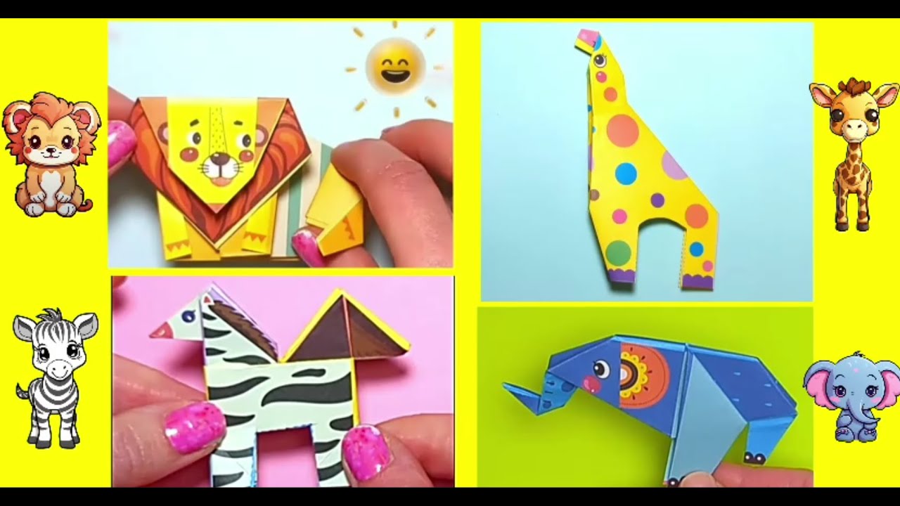 Origami and fun facts about animals/Pattern paper link in description ...