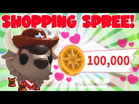 100k Compass Coin Shopping Spree! | Adopt Me Summer Camp Update Roblox | Riivv3r