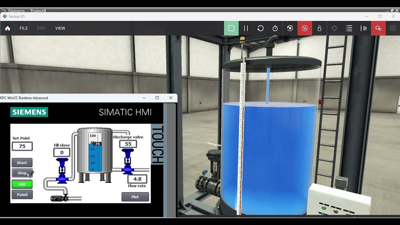 Tank level control using PID controller - YouTube