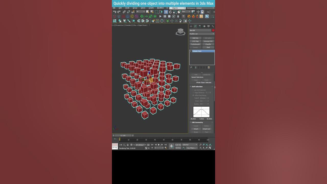 Efficient Object Division Techniques in 3ds Max: Explode Function Tutorial #shorts #3dsmax #tips ...