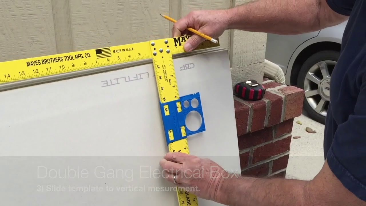 T-Square Receptacle Boxes and Plumbing Template - YouTube