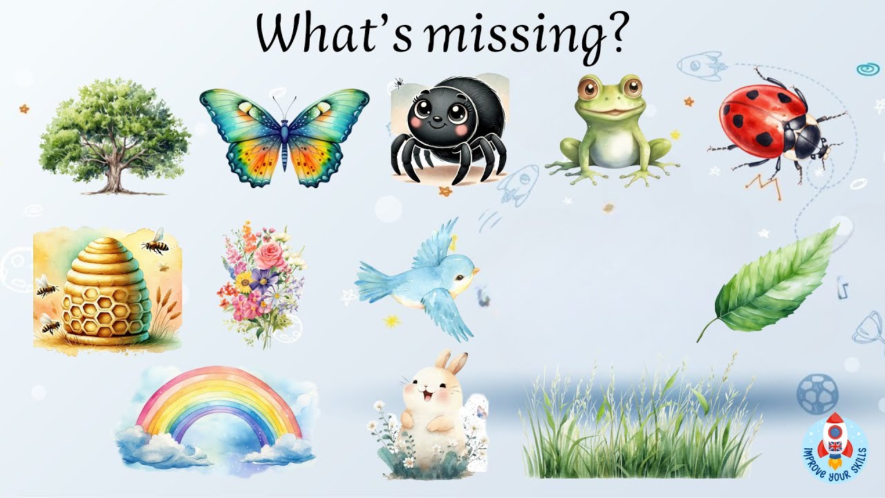 Spring - What's missing game / Vocabulary and Games for Kindergarten ...