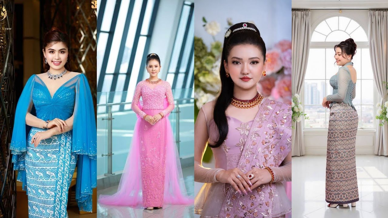 Popular Fashion princess maynmar dresses and attractive designs 2025 ...