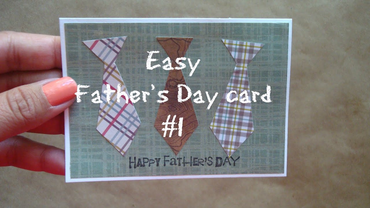Easy Father's Day card (Tutorial) (#1) - YouTube