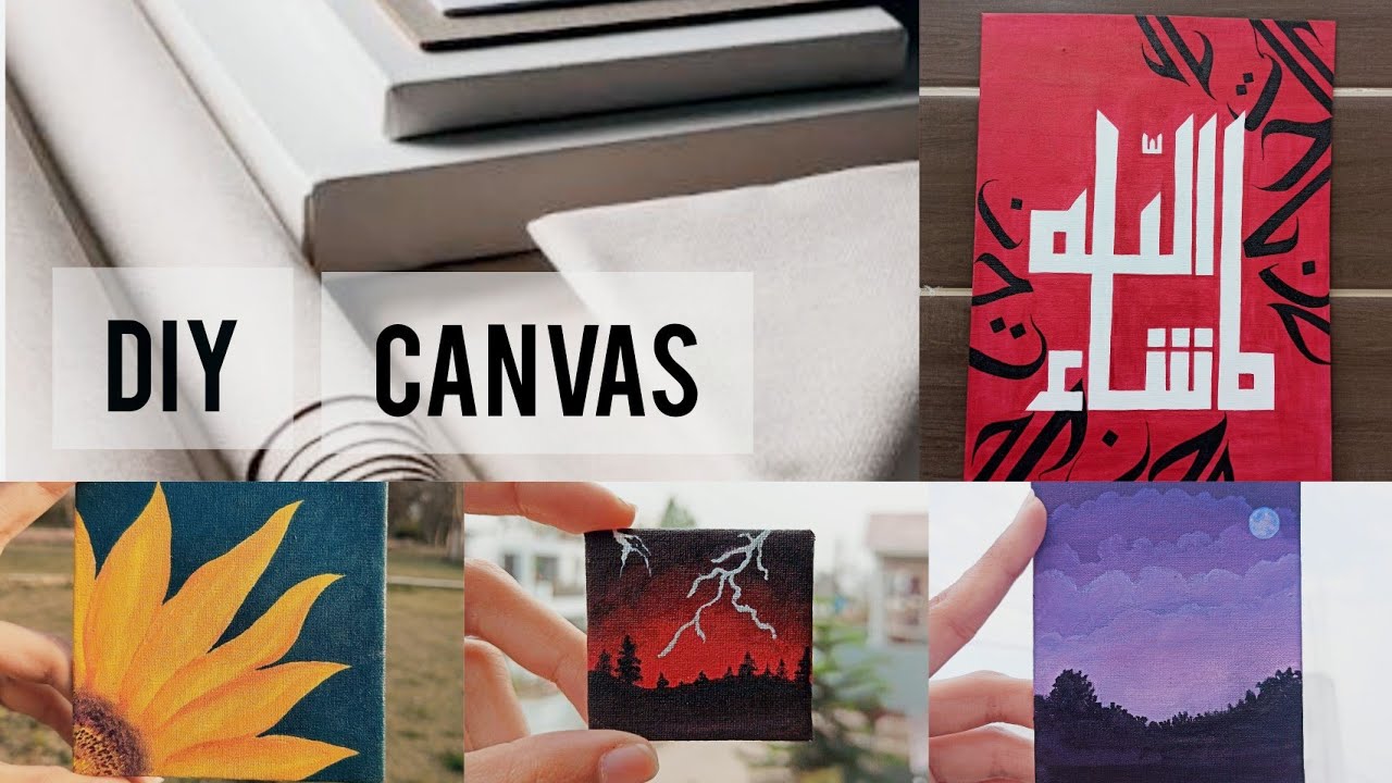 Handmade Canvas At Home| DIY Canvas Making Tutorial - YouTube