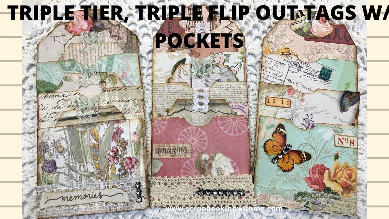 TRIPLE TIER, TRIPLE FLIP OUT TAGS WITH POCKETS & MINI TAGS - YouTube